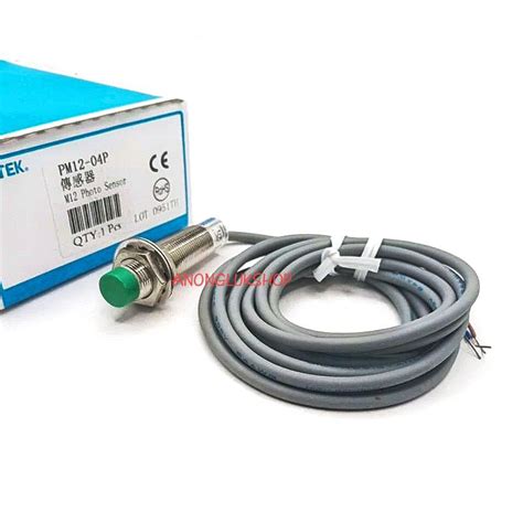 Pm12 04p Fotek Proximity Sensor M12 เซ็นเซอร์จับโลหะ 3สาย ชนิด Pnp No ระยะการจับ 4มิล Shopee