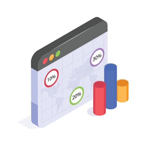 Web Browser Displaying A World Map With Performance Metrics And Analysis 51826235 Vector Art At