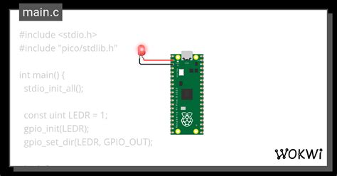 Pico Ext Led Blink Sdk Wokwi Esp32 Stm32 Arduino Simulator
