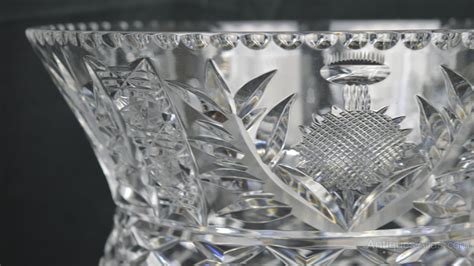 Antiques Atlas Vintage Statement Crystal Thistle Pedestal Bowl