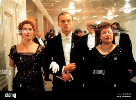 Kate Winslet Leonardo Dicaprio And Kathy Bates Film Titanic Usa 1997