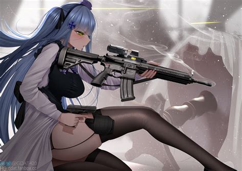 Hk416 And Hk416 Girls Frontline Drawn By Gdat Danbooru