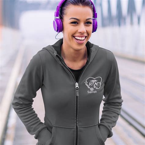 Personalized Nurse Jacket Nurse Sweatshirt Er Nurse Jacket Er Best