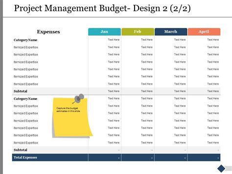 Project Management Budget Design Expenses Ppt PowerPoint Presentation