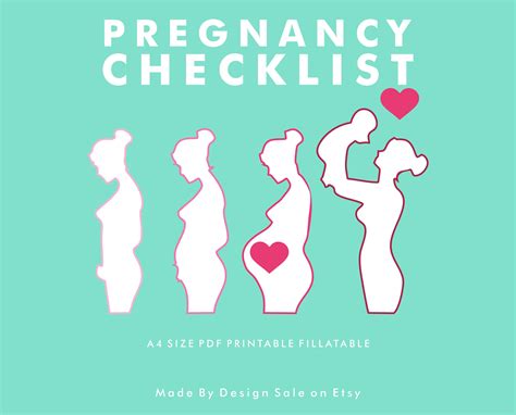 Pregnancy Checklists Bundle Printable Pregnancy To Do List Pdf A4