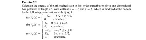 Solved Exercise 9 2 Calculate The Energy Of The Nth Excited