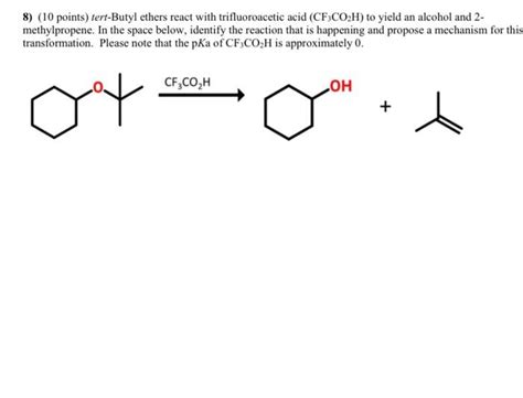 Solved Points Tert Butyl Ethers React With Chegg
