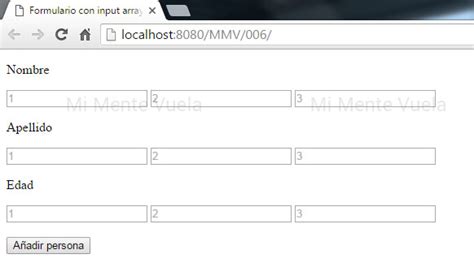 Generar Sql Desde Arrays De Inputs Html5 Mi Mente Vuela
