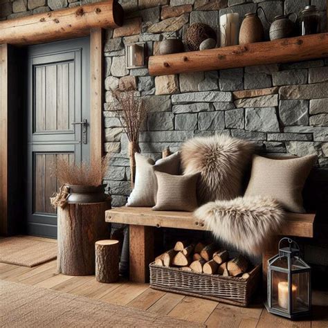 Premium Ai Image Farmhouse Interior Design Modern Entrance Hall