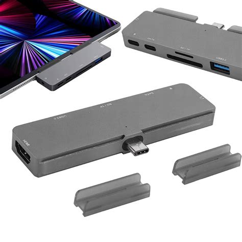 Adapter Stacja DokujĄca 7w1 Usb Hubs 4k Hdmi Sd Uniwersalna Czytnik