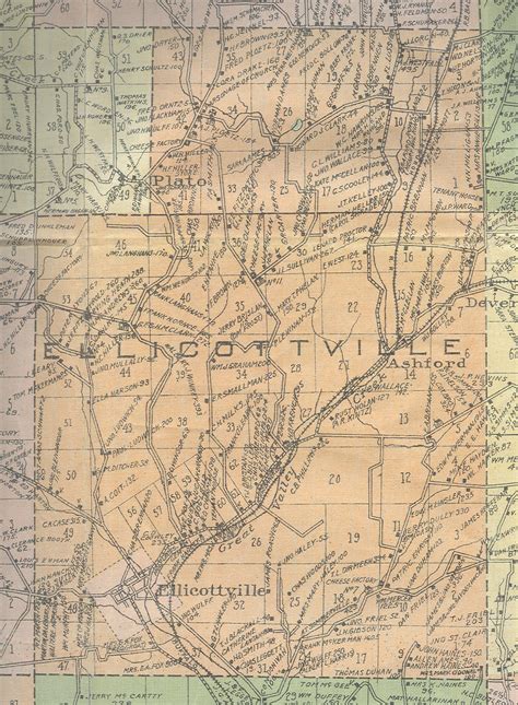 Cattaraugus County Ny Wall Map 1916