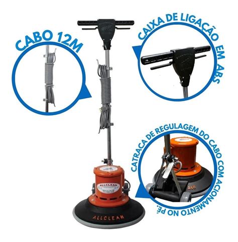 Enceradeira Industrial Lavadora De Piso Allclean 300 Bivolt Frete grátis