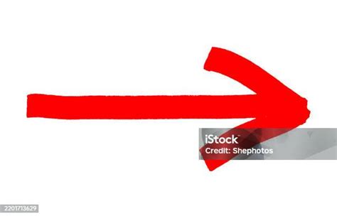 흰색 배경에 고립된 빨간색 화살표 브러시 스트로크 아이콘입니다 화살표 기호는 마커로 손으로 그려집니다 플랫 레이 클리핑 패스 0명에 대한 스톡 사진 및 기타 이미지 Istock