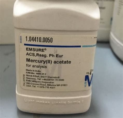 Hóa chất Mercury II acetate Hãng Merck Thiết bị Hà Nội