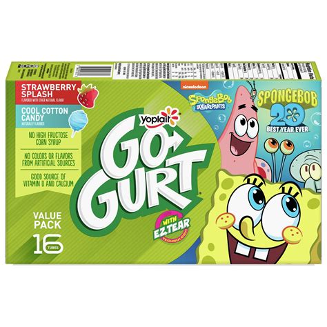 Yoplait Go Gurt Nickelodeon Spongebob Squarepants Strawberry And Cotton