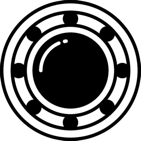 Premium Vector Bearing Roller Glyph And Line Vector Illustration