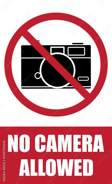 No Camera Allowed Do Not Take Picture Camera Prohibited Icon Symbol Logo Stock Illustration