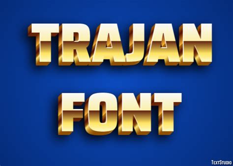Trajan Font Text Effect And Logo Design Font