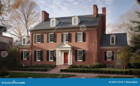 Home Architecture Design In Victorian Style With Wrap Around Porch Stock Illustration