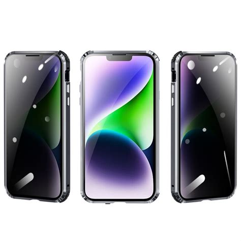 Magnetic Metal Case Double Sided Tempered Glass For IPhone Series
