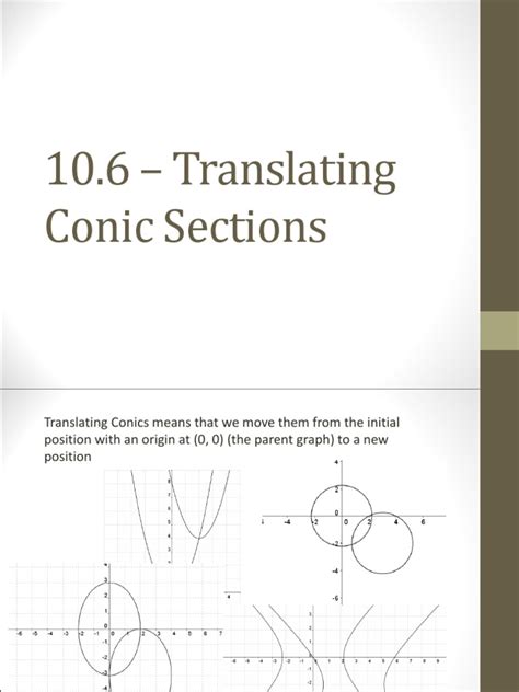Translating Conic Sections Pdf René Descartes Analytic Geometry