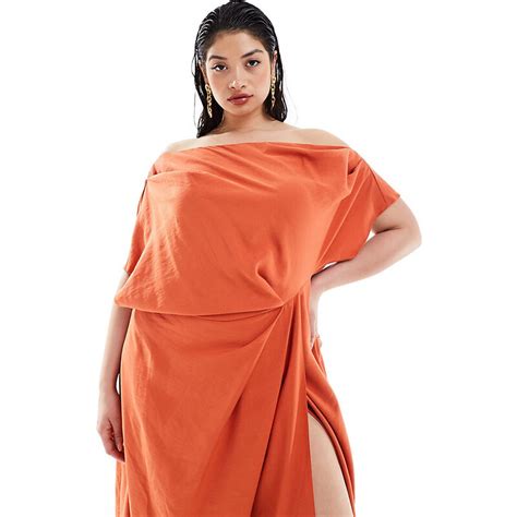 Asos Curve Esclusiva Asos Design Curve Vestito Lungo Testurizzato