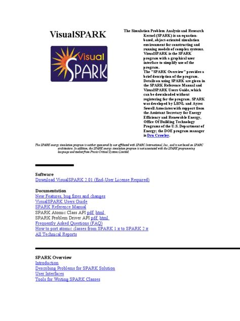 Visual Spark Pdf Mathematical Model Class Computer Programming