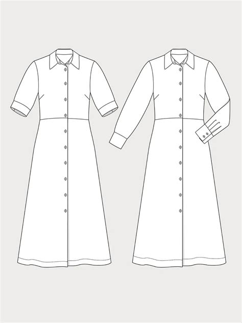 The Assembly Line Patterns •shirt Dress • Pattern Scissors Frock