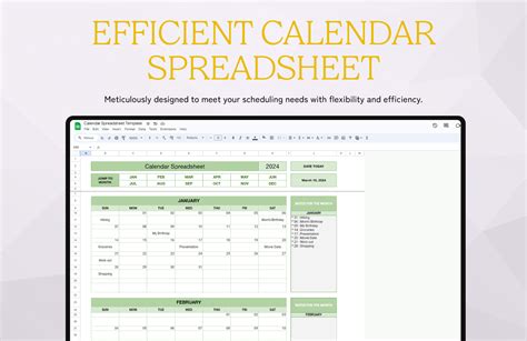 Excel Sheet Calendar Template
