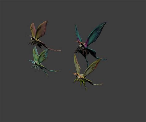 Artstation Alien Moth Mutant Game Assets