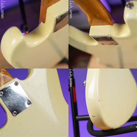 1961 Fender Jazz Bass Refin Stacked Knobs Olympic White Ish Guitars