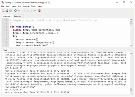 Micropython Esp Esp With Dht Dht Web Server Artofit