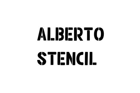 alberto stencil font free font download
