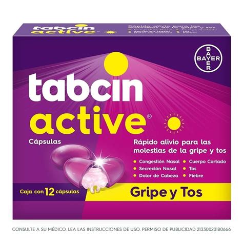 Tabcin Active paracetamol 250 mg 12 cápsulas Bodega Aurrera Despensa