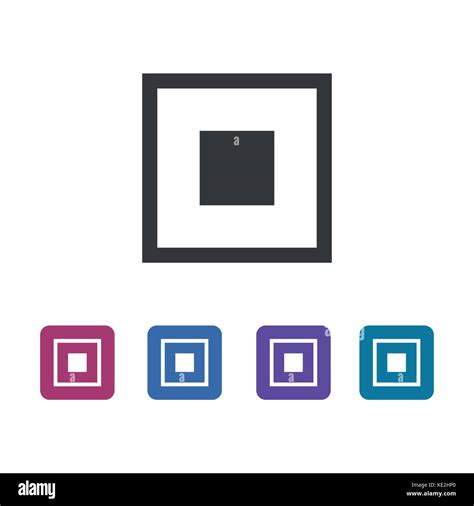 Simple Common Square Stop Button Icon Stock Vector Image Art Alamy