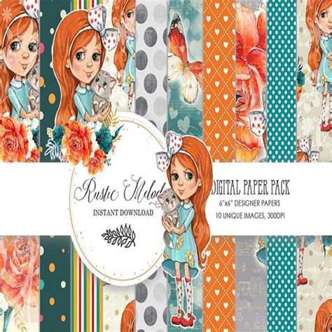 Kit Digital Papéis Diversos 10 arquivos Elo7