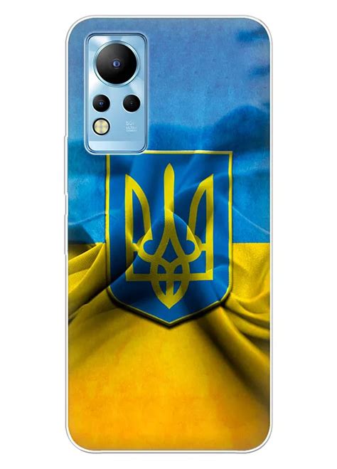 Infinix Note 12 чехол с печатью флага и герба Украины