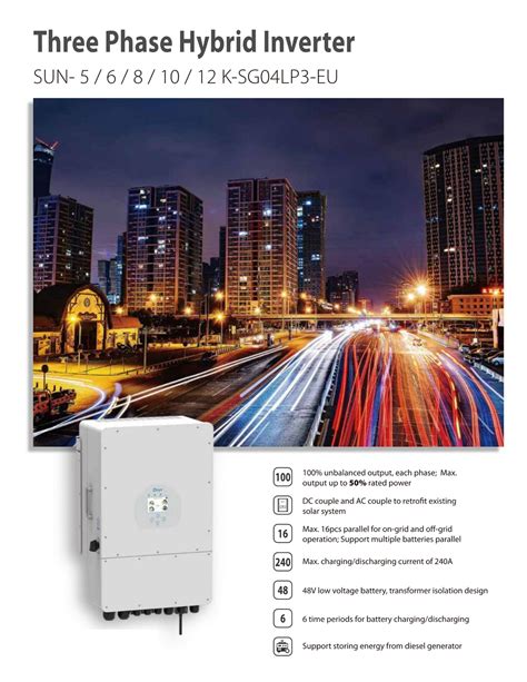 Deye Inversor Sun 12k Sg04lp3 Eu Wechselrichter 5kw 6kw 8kw 10kw 12kw