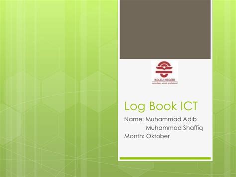 Log Book Ict