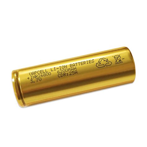 Vapcell Inr26800 6200mah 37v 25a Rechargeable Li Ion Lithium Battery