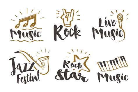 손으로 그린 서 음악 록 재즈 페스티벌 록 스타 라이브 음악 및 악기 아이콘 또는 레터링 일러스트 레이 션 디자인 벡터 0명에 대한 스톡 벡터 아트 및 기타 이미지 Istock
