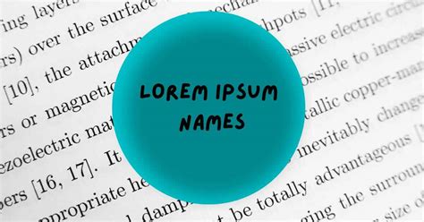 Lorem Ipsum Names Lipsum Hub