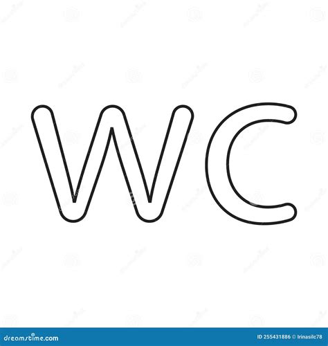 Ilustracja Wektora Ikony Linii Wc Ilustracja Wektor Ilustracja
