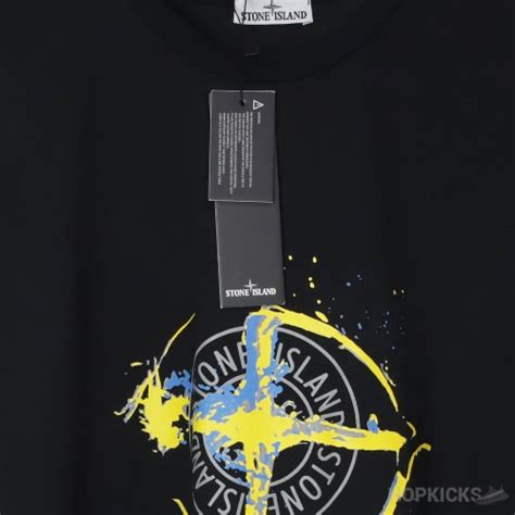 Stone Island Black Yellow T Shirt