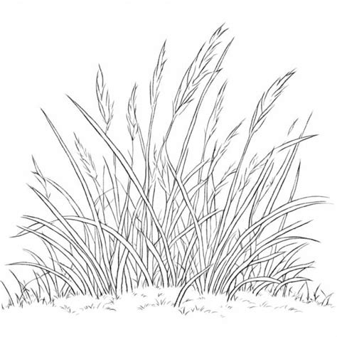 Download Tall Grasses Line Drawing Coloring Pages Online Creative Fabrica