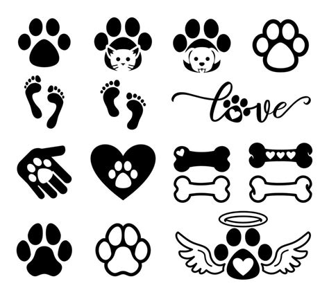 Cute Paw Print Drawing