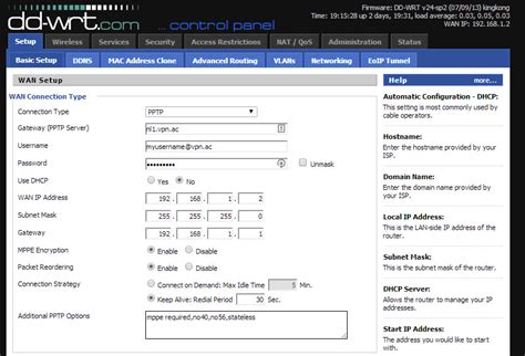 PPTP On DD WRT Routers Knowledgebase Vpn Ac
