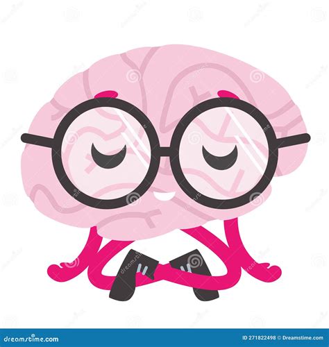 Cerebro Haciendo Yoga Ilustraci N Del Vector Ilustraci N De Plano