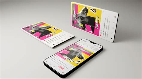 Premium Psd Social Media Post Mock Up With Smartphone Device