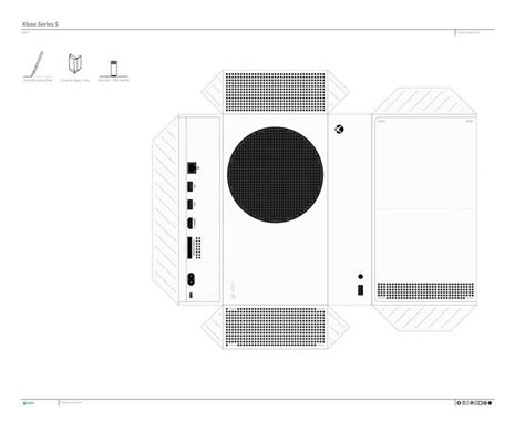Xbox Series S Papercraft Box Template